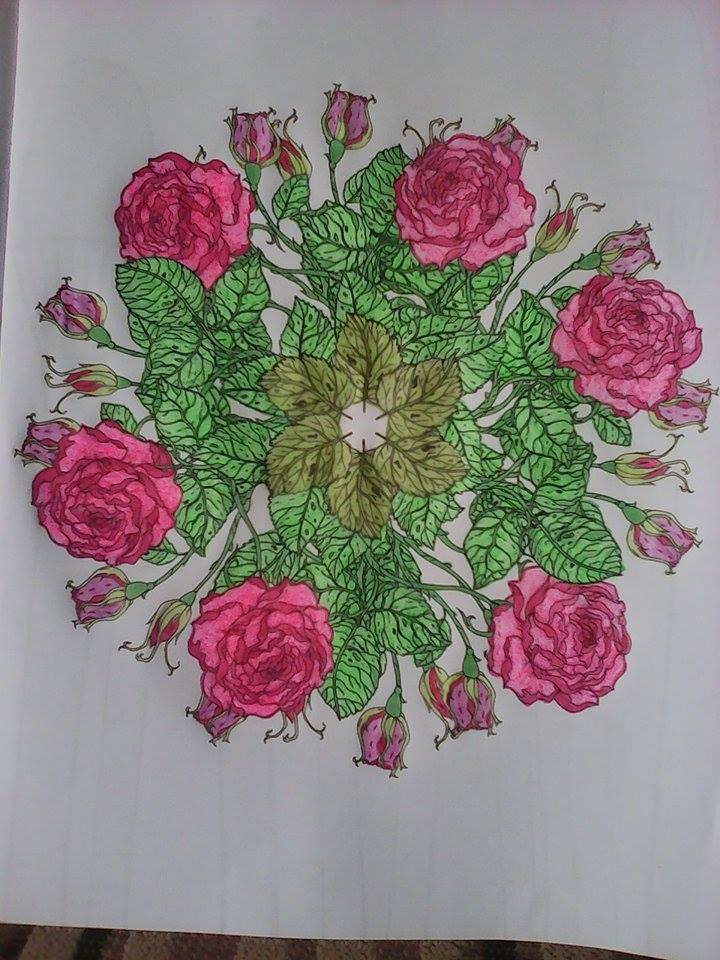 Růže | Protistresové vymalovánky - Vymalovanky.eu